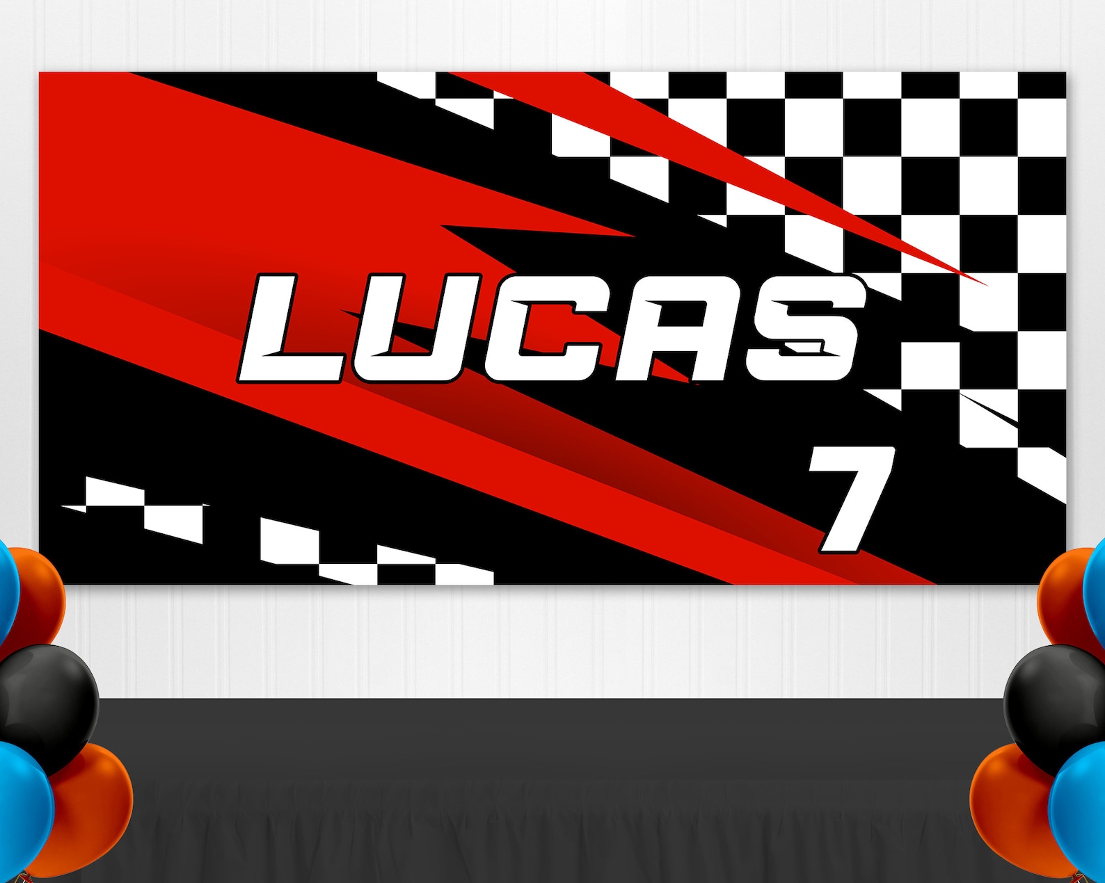 Race Car Backdrop, Racing Birthday Banner, Boy Birthday, Race Car Party ...