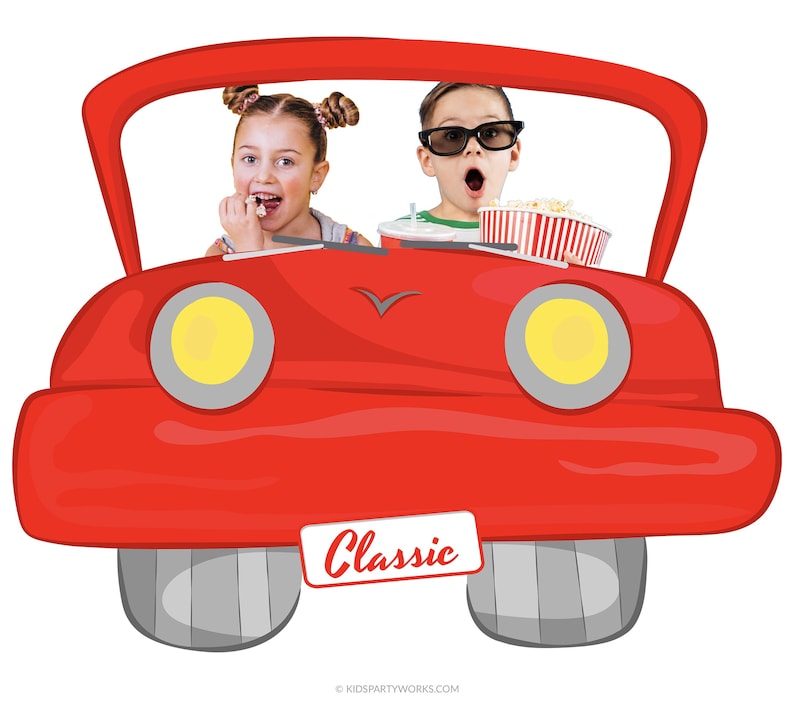 Car Photo Booth Prop Drive-in Movie Prop Kids Retro - Etsy
