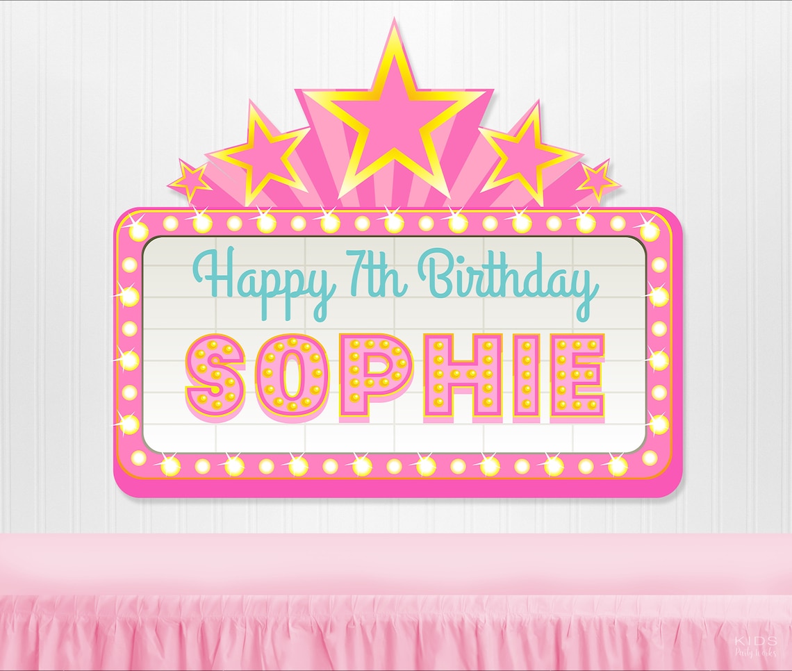 Movie Night Party Movie Theater Sign Movie Birthday Theater | Etsy