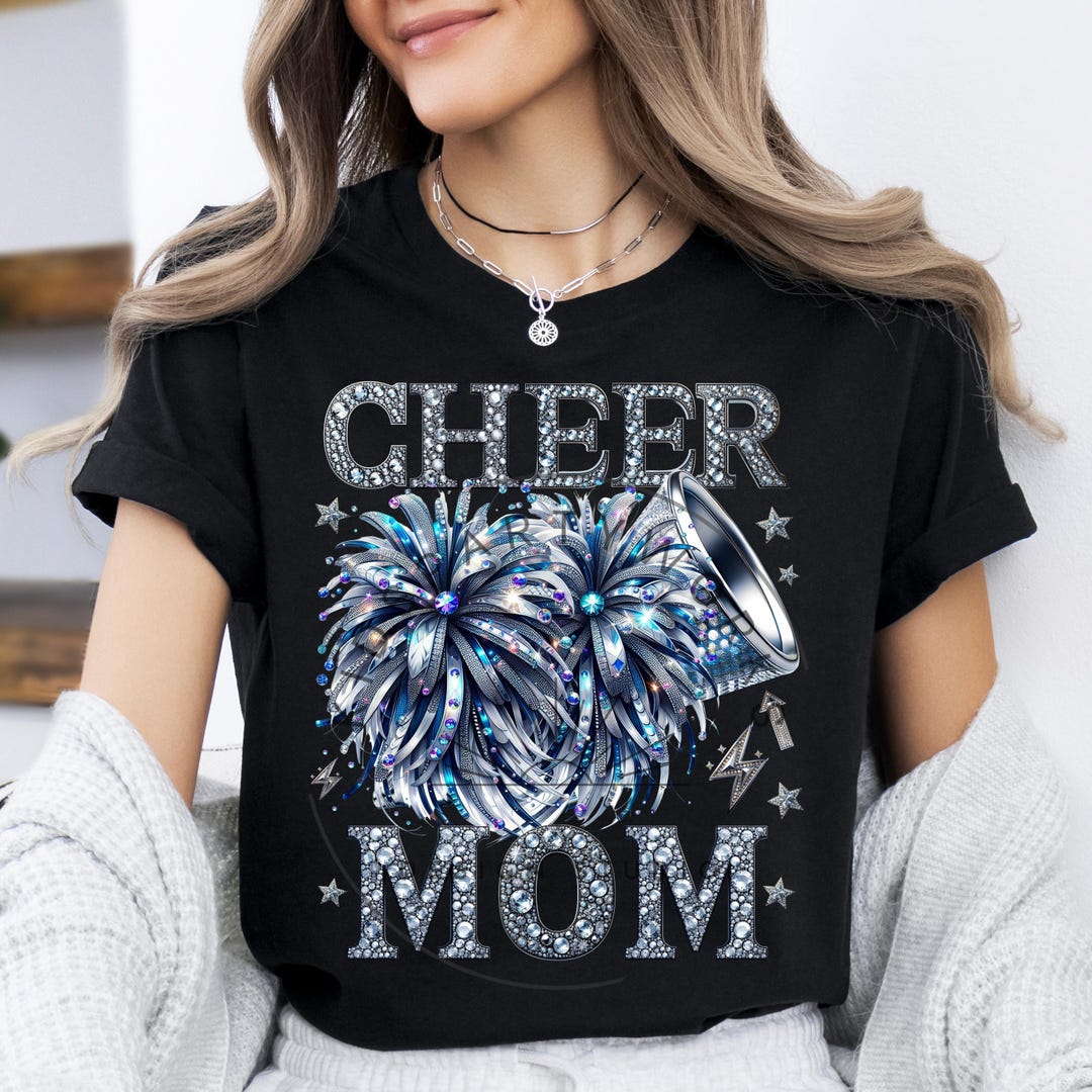 Cheer Mom PNG, Cheer Mom Shirt Png, Cheerleader Mom Png, Faux ...