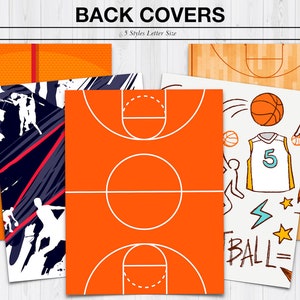 PRINTABLE BINDER COVERS-1 Personalized Binder Cover-basketball Binder ...