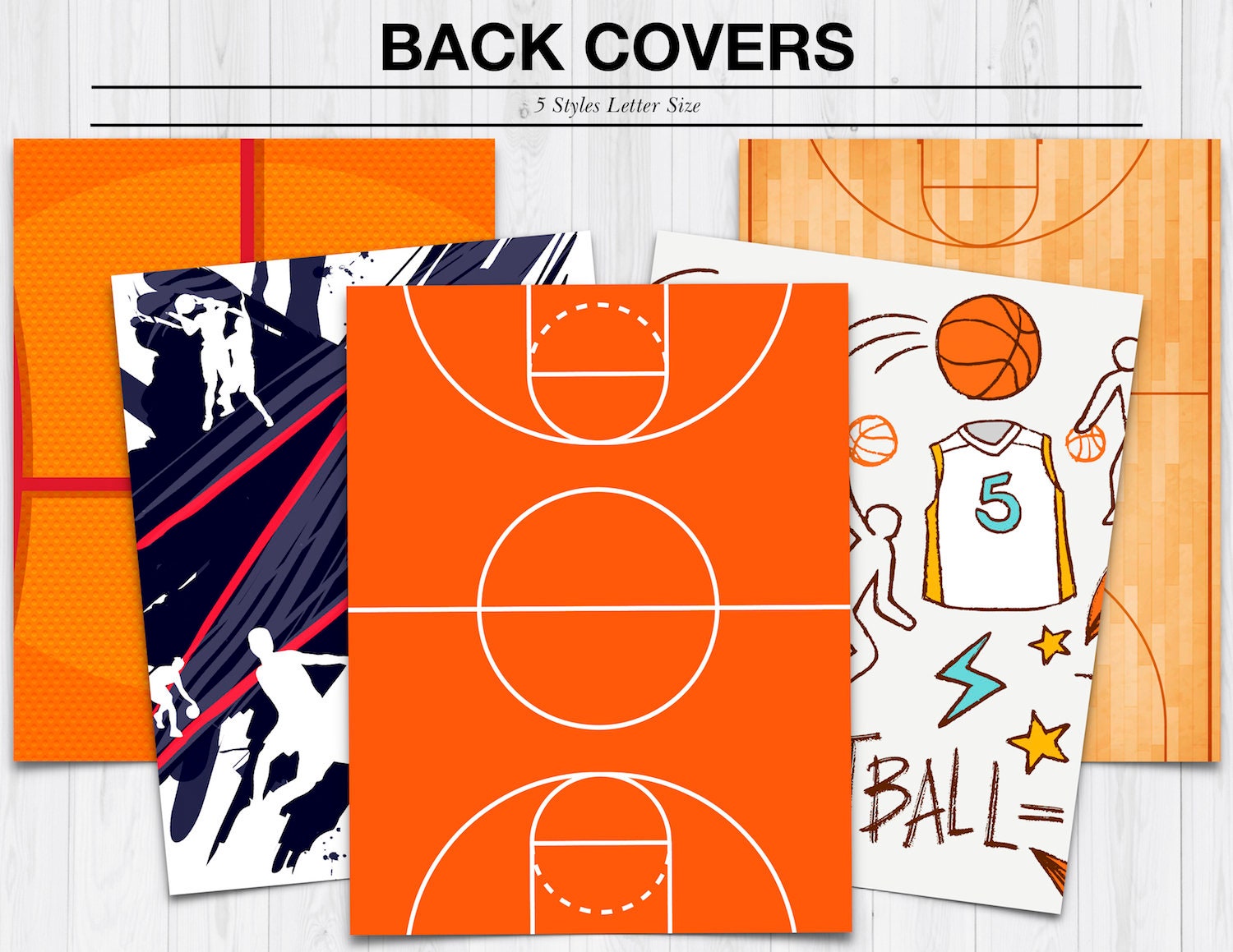 PRINTABLE BINDER COVERS-1 Personalized Binder Cover-basketball - Etsy