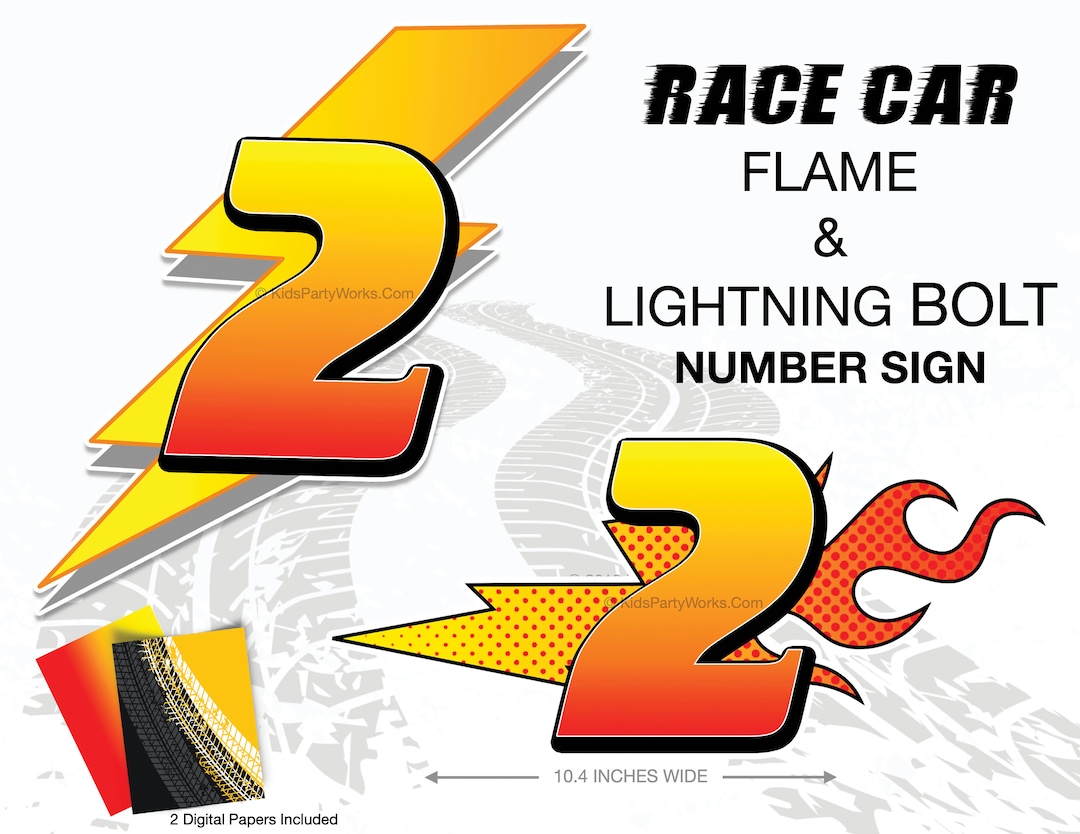 Numero 2 para Fiesta de Carros - Cumpleaños de Carro - Decoraciones ...