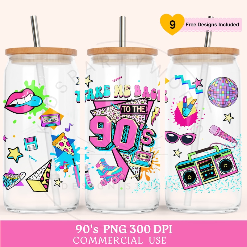 90s Cup Wraps Uv Dtf - Etsy