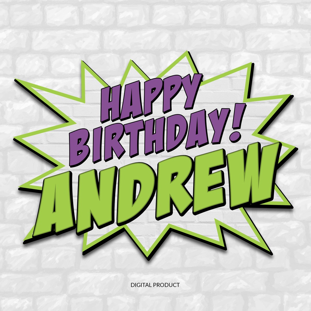 Superhero Birthday Sign, Superhero Name, Superhero Happy Birthday ...