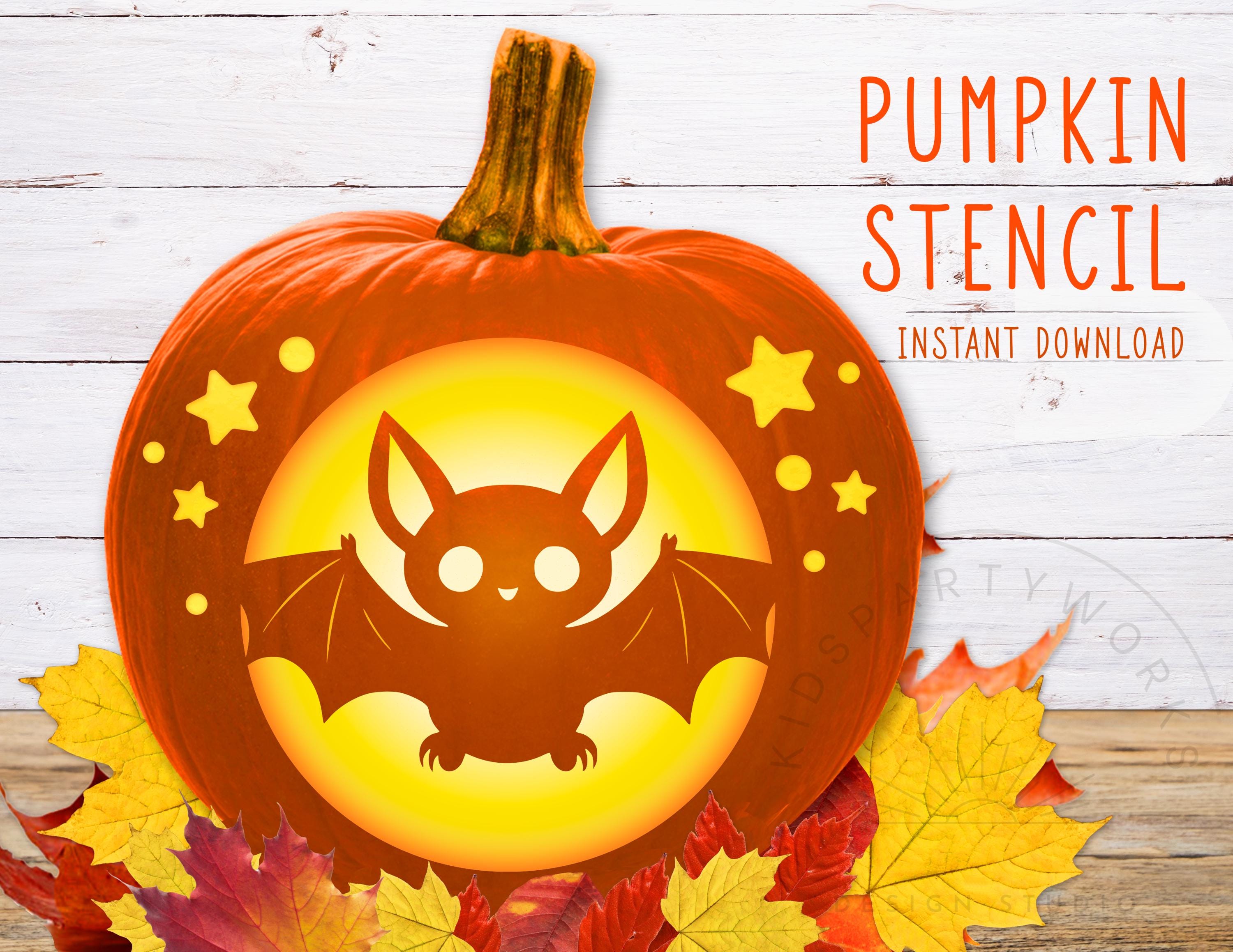 Bat Pumpkin Stencils 12 Free Pumpkin Stencils For Halloween Kids