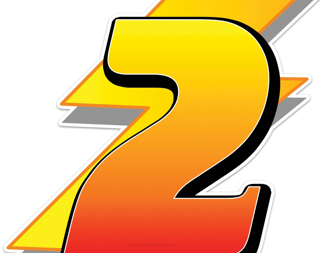 Cars Birthday Number 2 Centerpiece Cars Party Race Car | Etsy