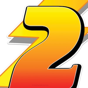 Race Car Birthday Number 2 Centerpiece - Cars Party - Race Car Birthday ...