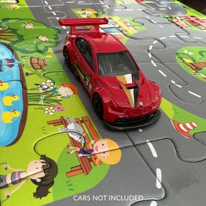 Kids Puzzle, Personalized Jigsaw Puzzle, Race Track Town, Educational ...