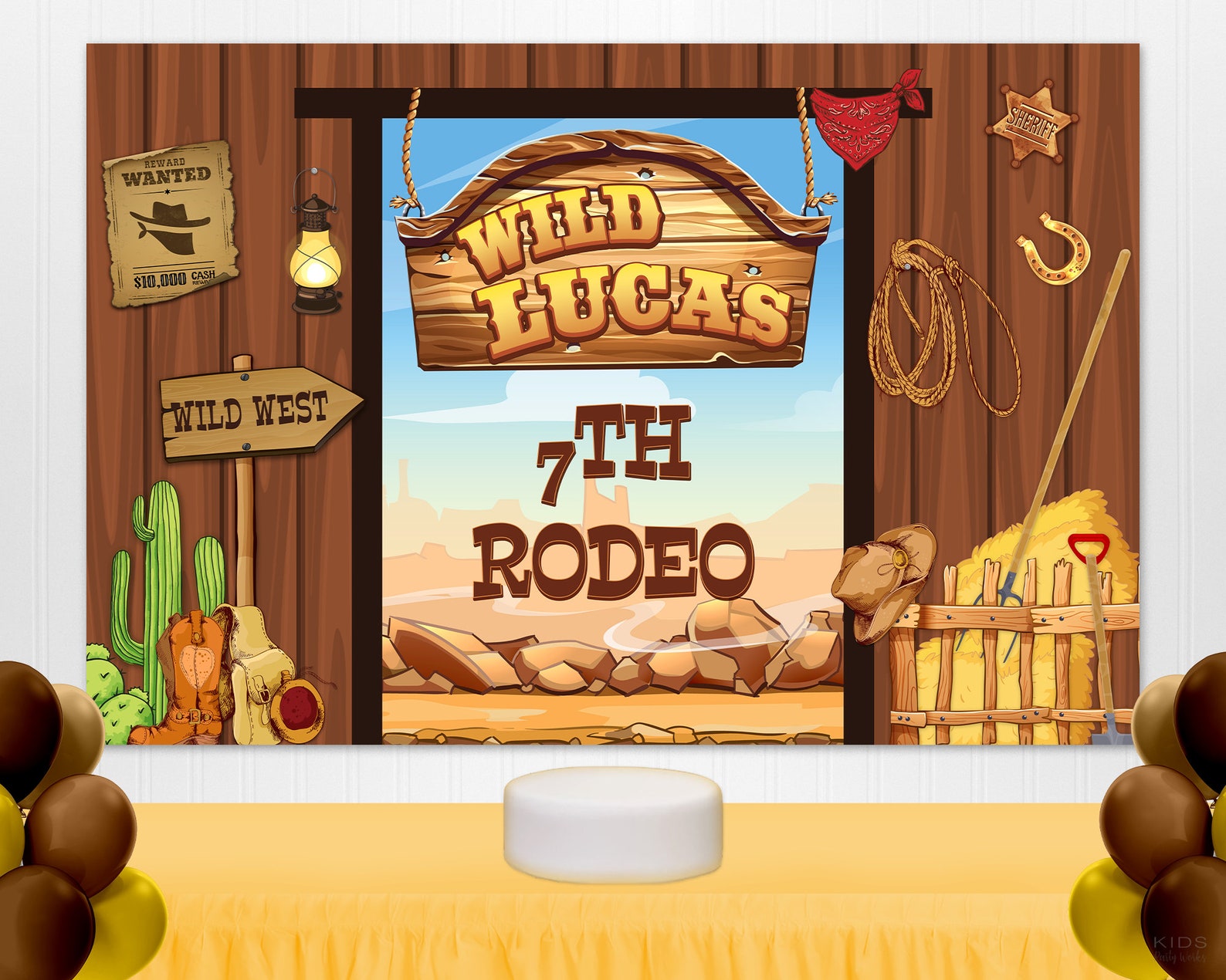 Cowboy Custom Backdrop Cowboy Party Cowboy Birthday - Etsy