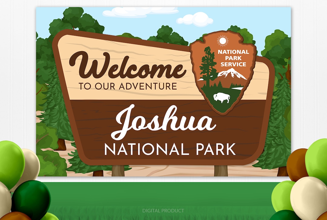 National Park Backdrop, Printable Park Sign Banner, National Forest ...