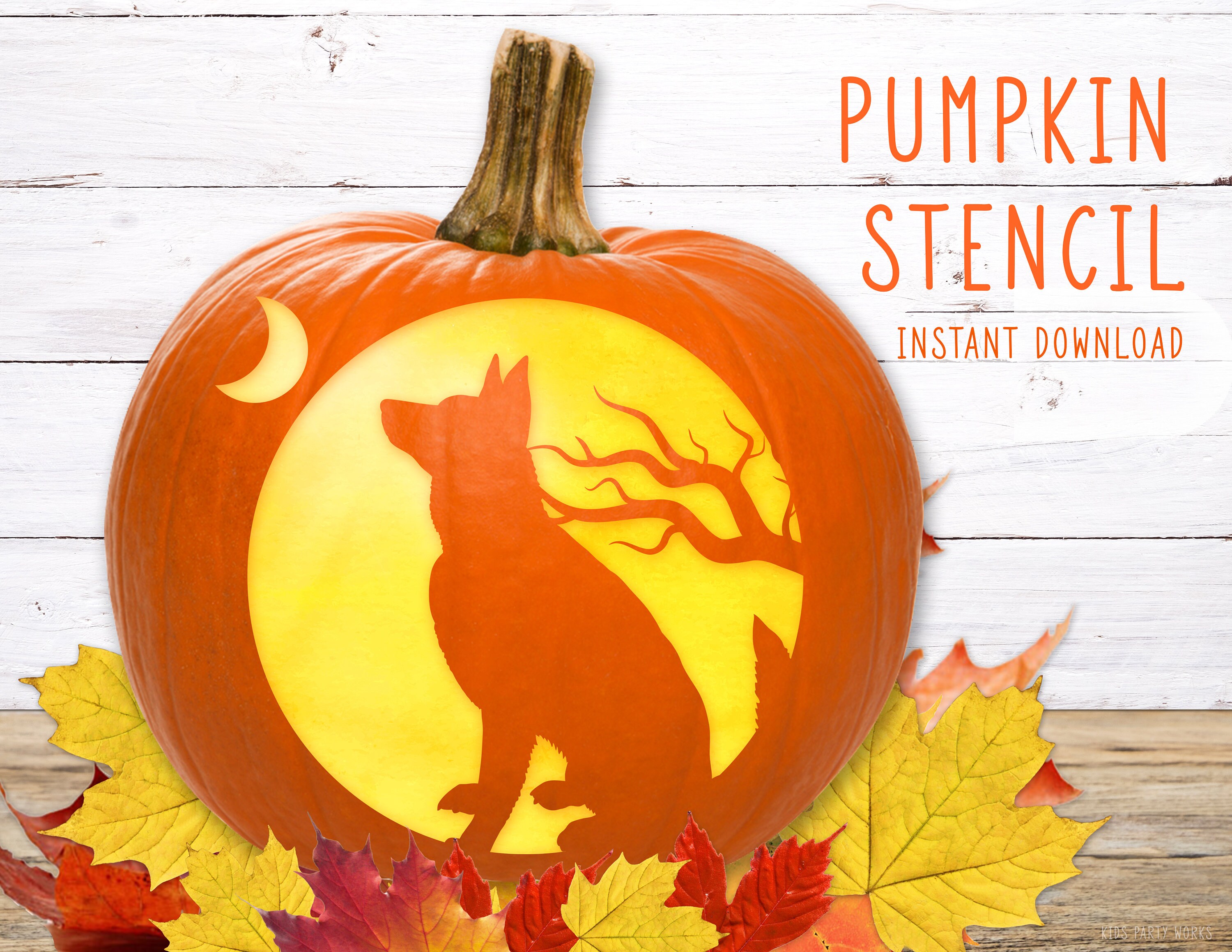 Dog Pumpkin Stencil, German Shepherd Printable Stencil, Jack O' Lantern ...