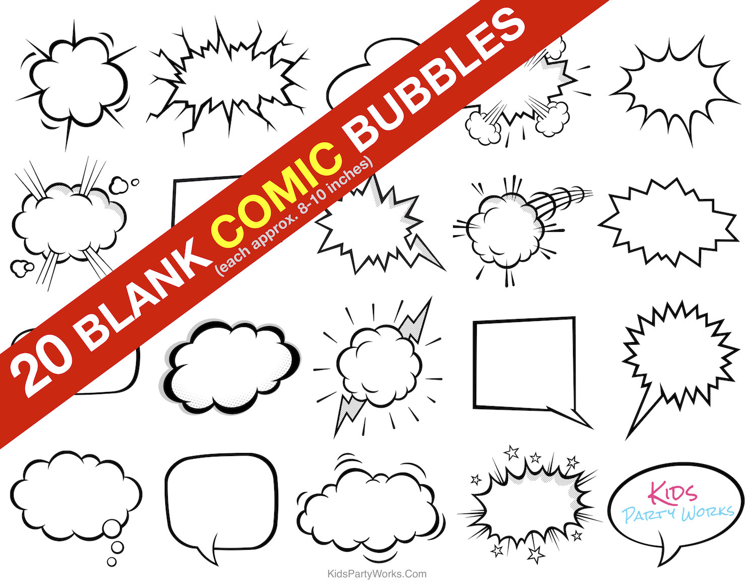 Superhero Blank Bubbles