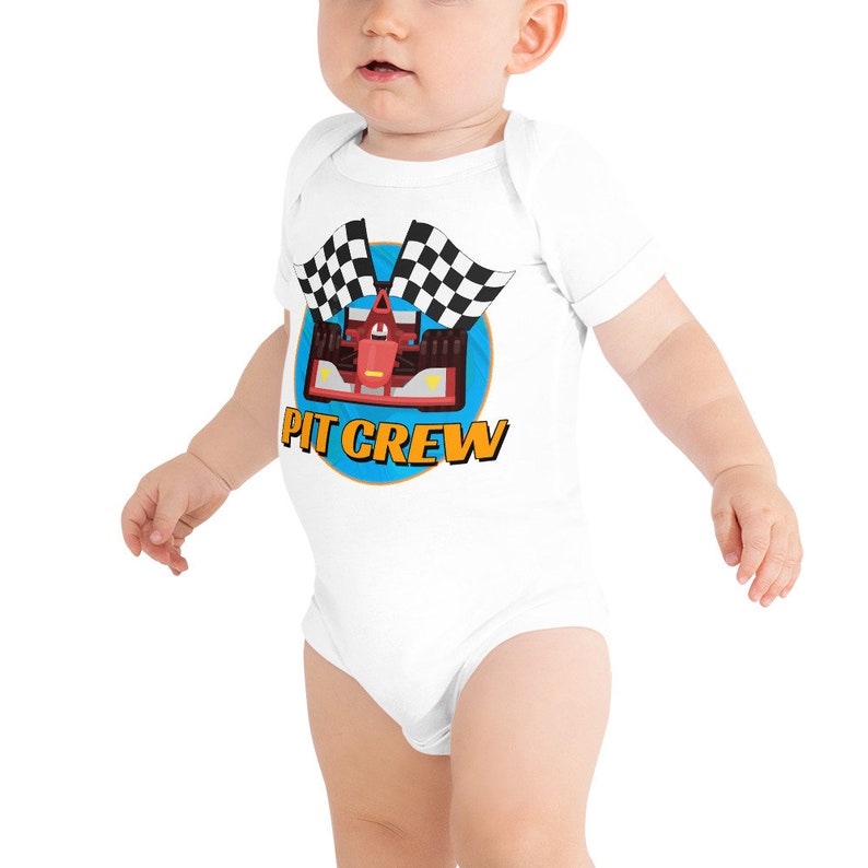 Pit Crew Bodysuit Race Car Baby Outfit - Etsy