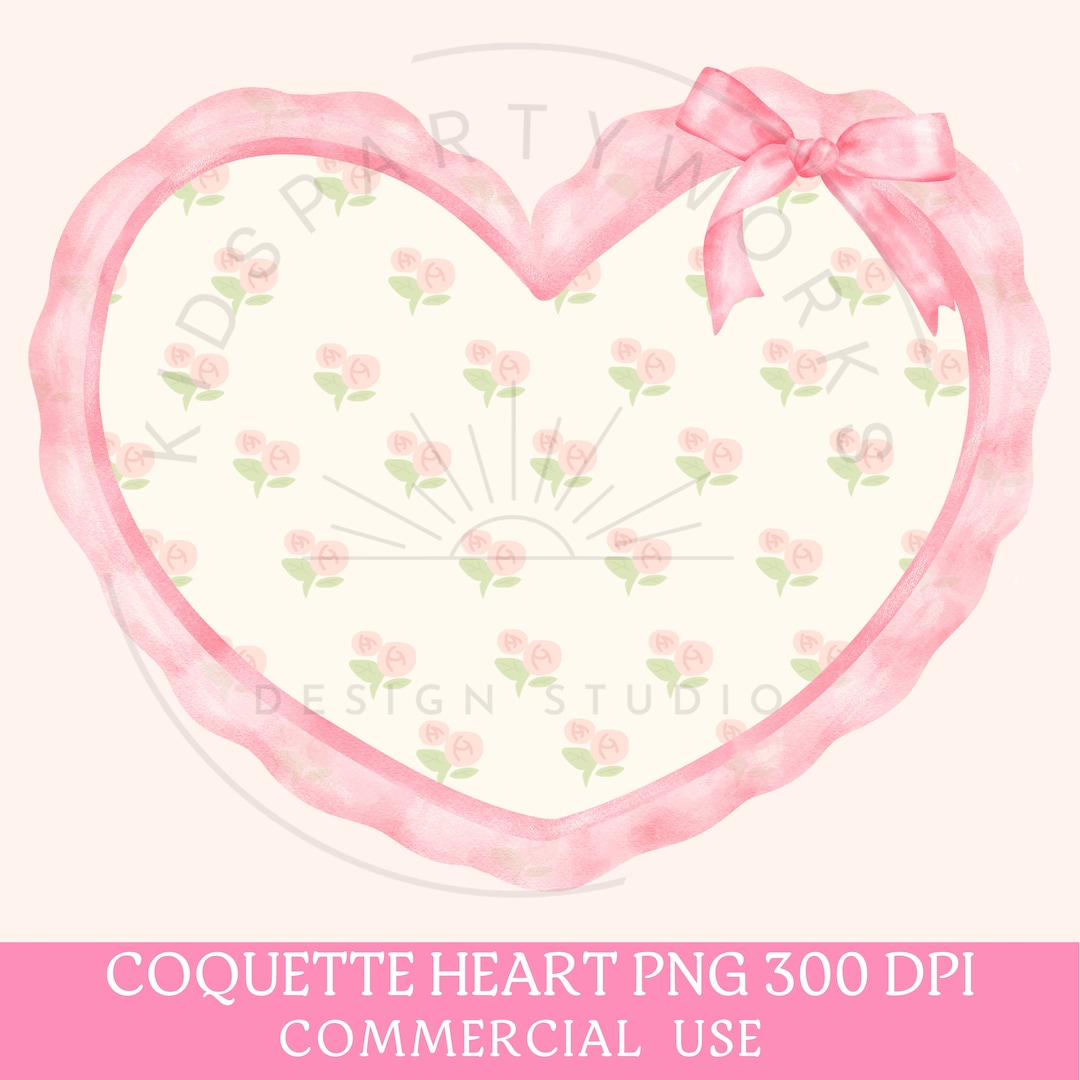 Coquette Heart PNG, Coquette Png, Pink Bow Png, Soft Girl, Clean Girl ...