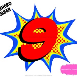 Superhero Number 8 Superhero Printables Superhero Birthday Superhero ...
