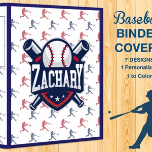 BINDER COVERS Printable - 1 Personalized Binder Cover-baseball Binder ...