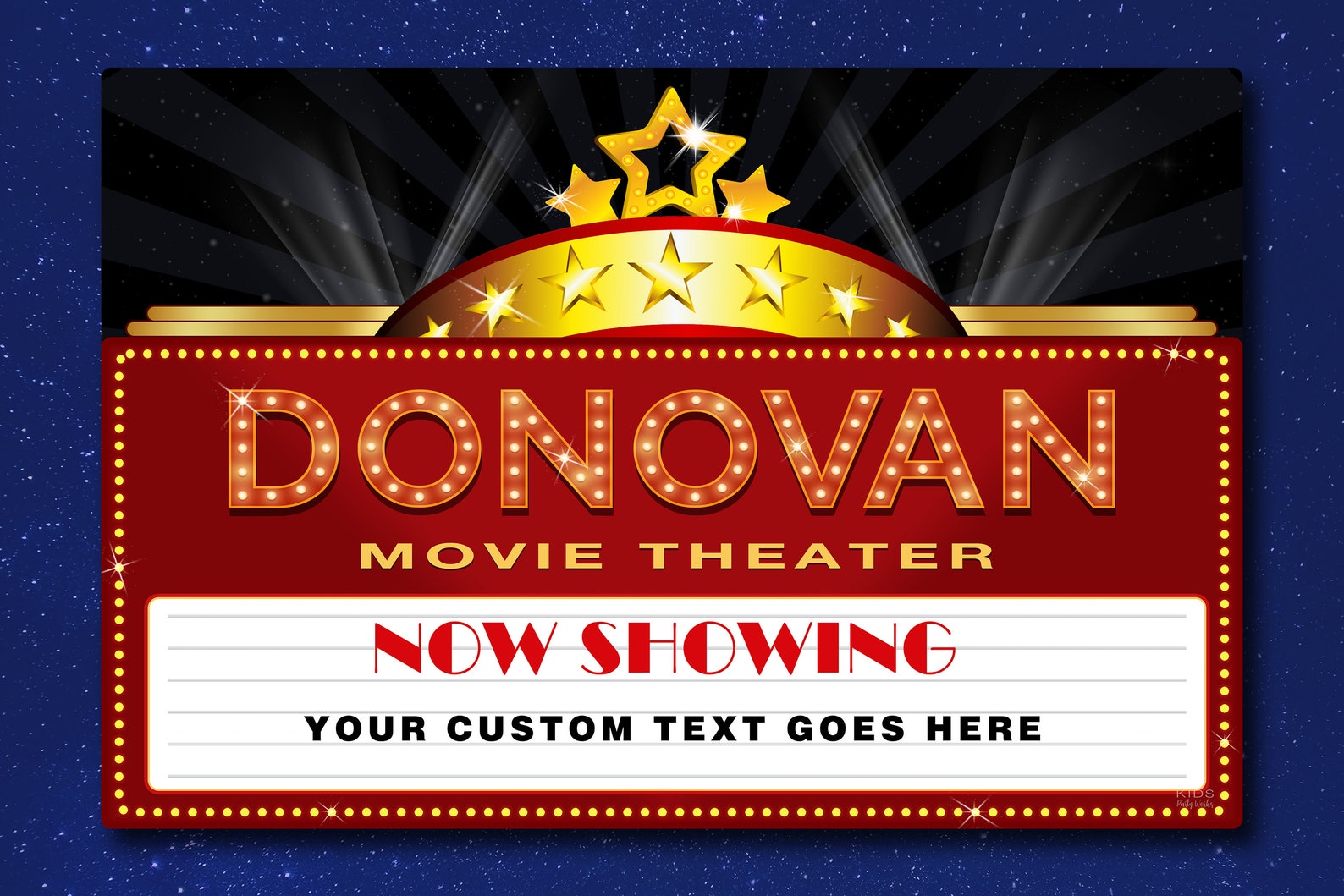Movie Theater Sign, Movie Night Party, Movie Birthday, Theater Backdrop ...