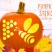 Bee Pumpkin Stencil, Beehive Pumpkin Carving Stencil, Halloween ...