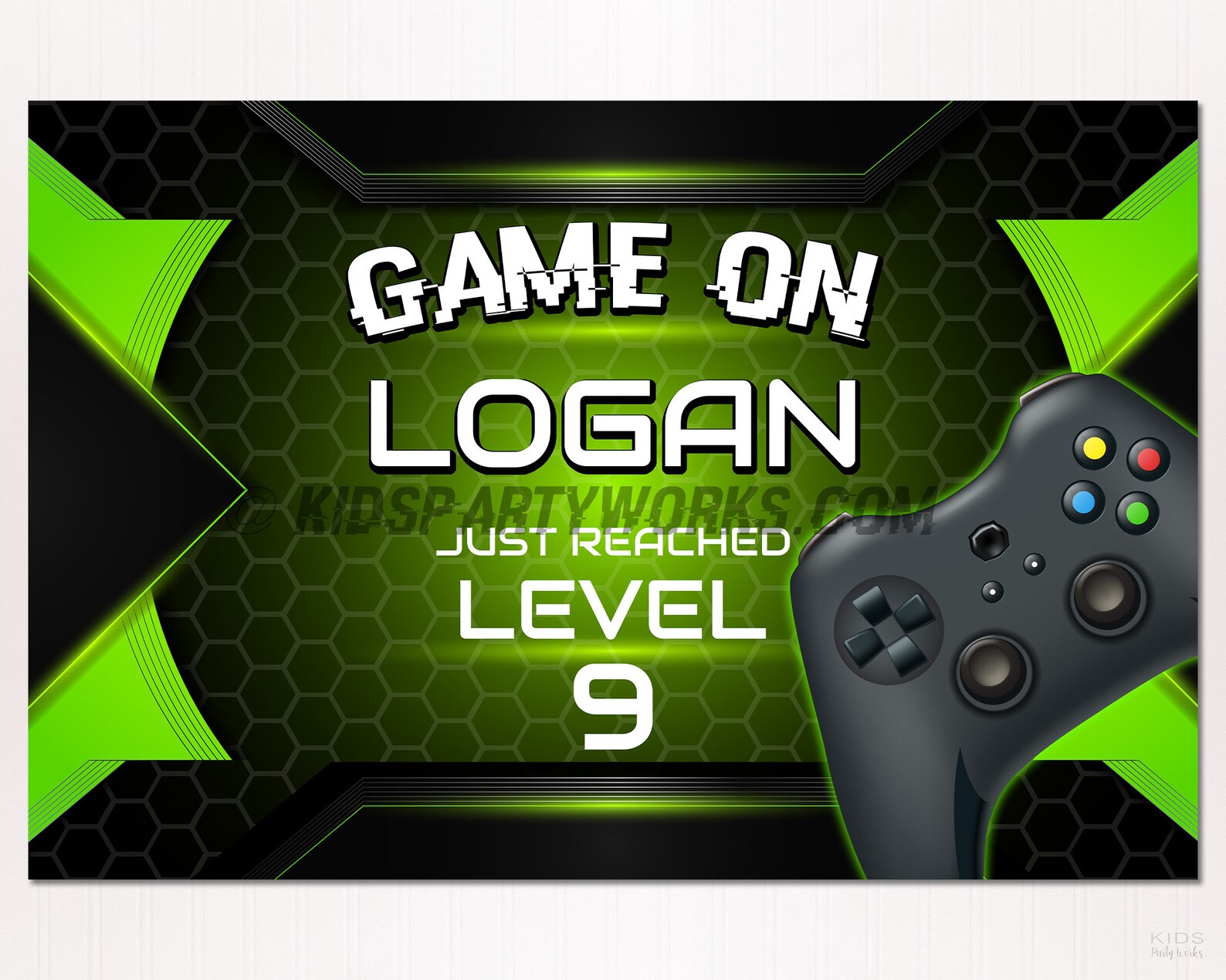 Video Game Backdrop, Gamer Birthday, Gamer Sign, Video Game Party ...