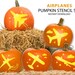 Airplane Stencil Set, Airplanes Pumpkin Carving Stencil, Plane Stencil ...
