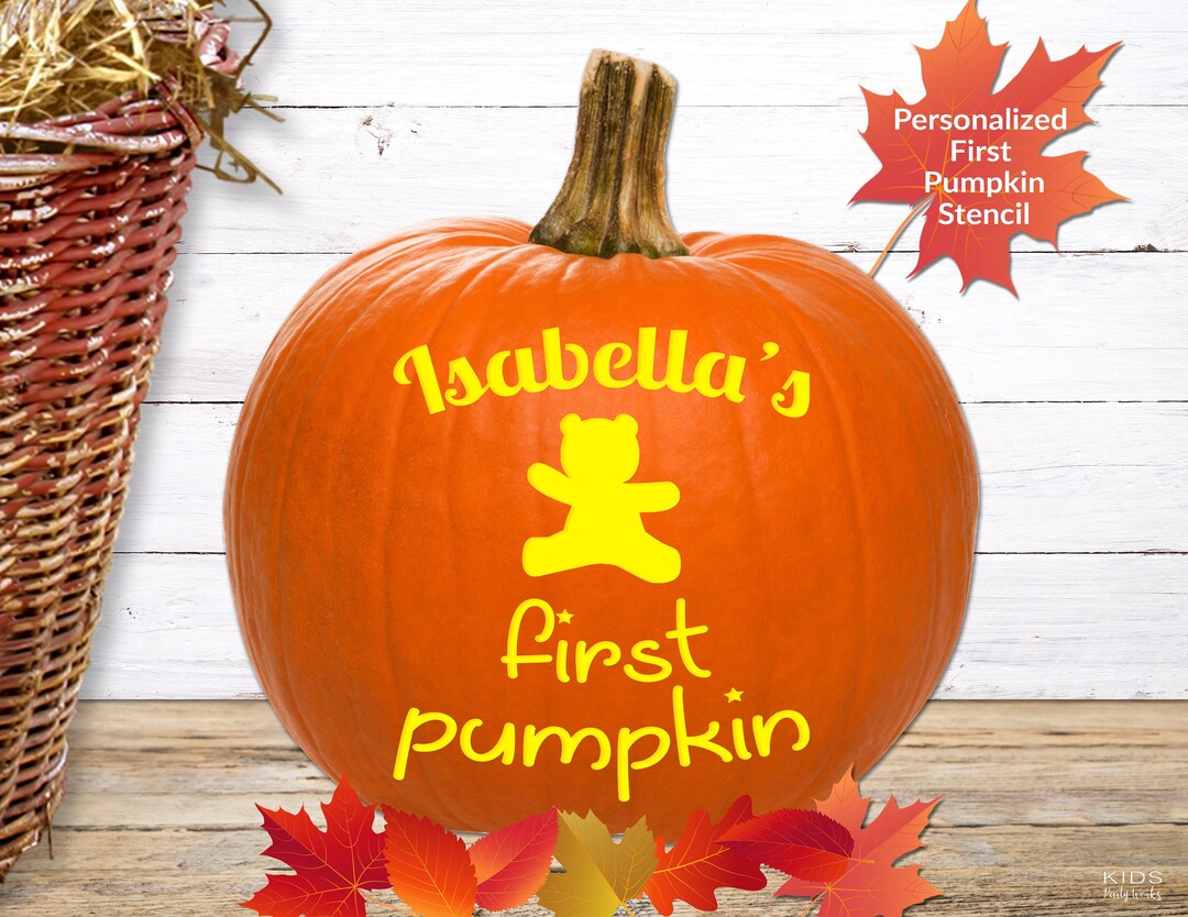 Personalized First Pumpkin Carving STENCIL L Baby's - Etsy