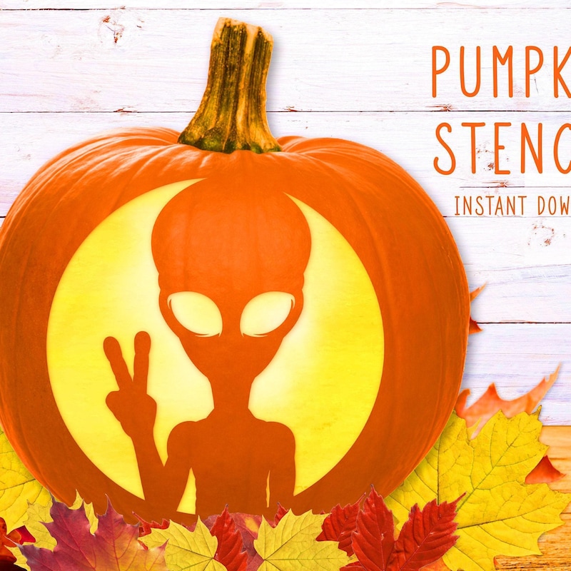 Pumpkin Stencils Space - Etsy