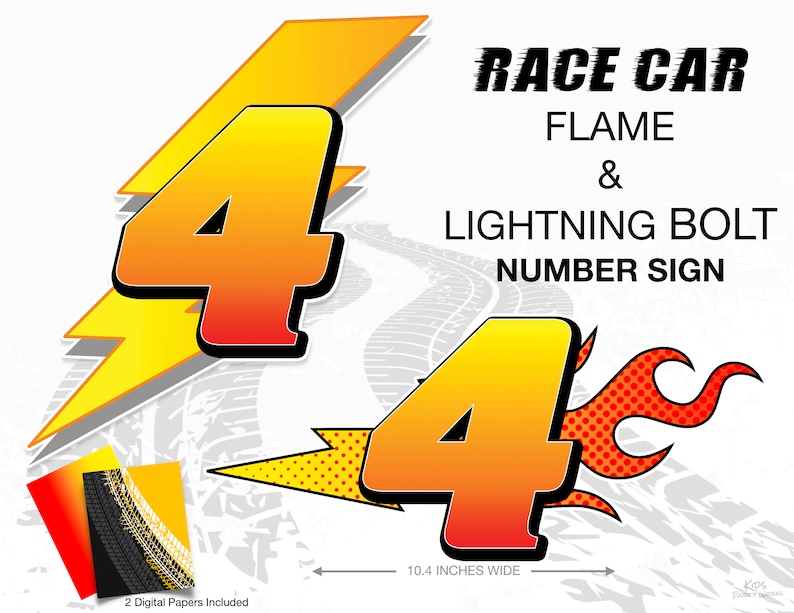 Cars Birthday Decoration Number 4 Lightning McQueen | Etsy