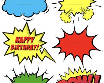 Superhero Speech Bubbles - Etsy