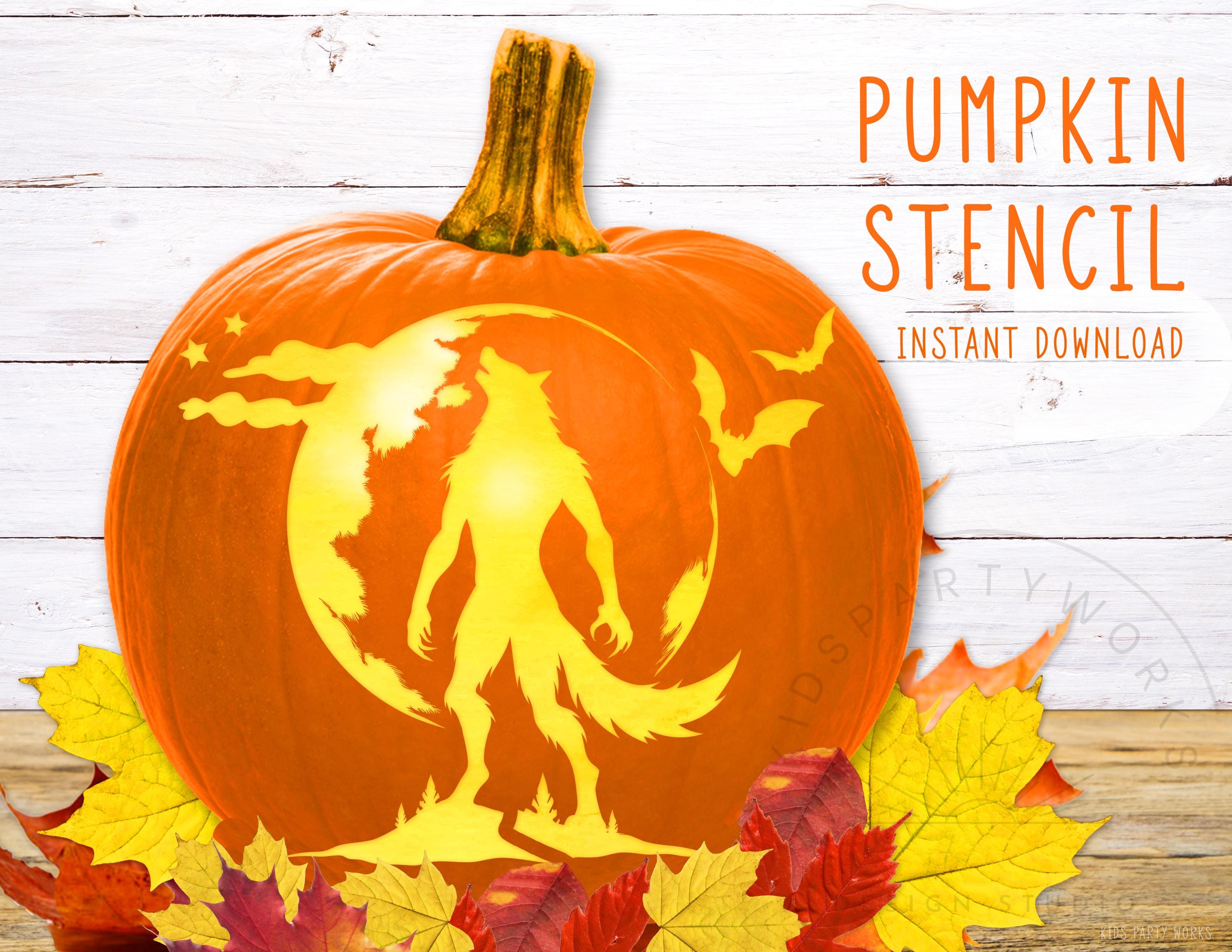 Fox Logo Pumpkin Template