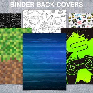 Kids Printable BINDER COVERS, Gamer Binder Covers, 1 Personalized Cover ...