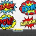 Giant Superhero Comic Bubbles, Superhero Birthday Party Sign, Speech ...