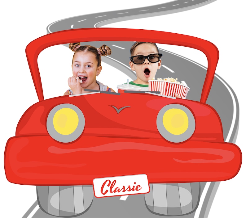 Car Photo Booth Prop Drive-in Movie Prop Kids Retro - Etsy