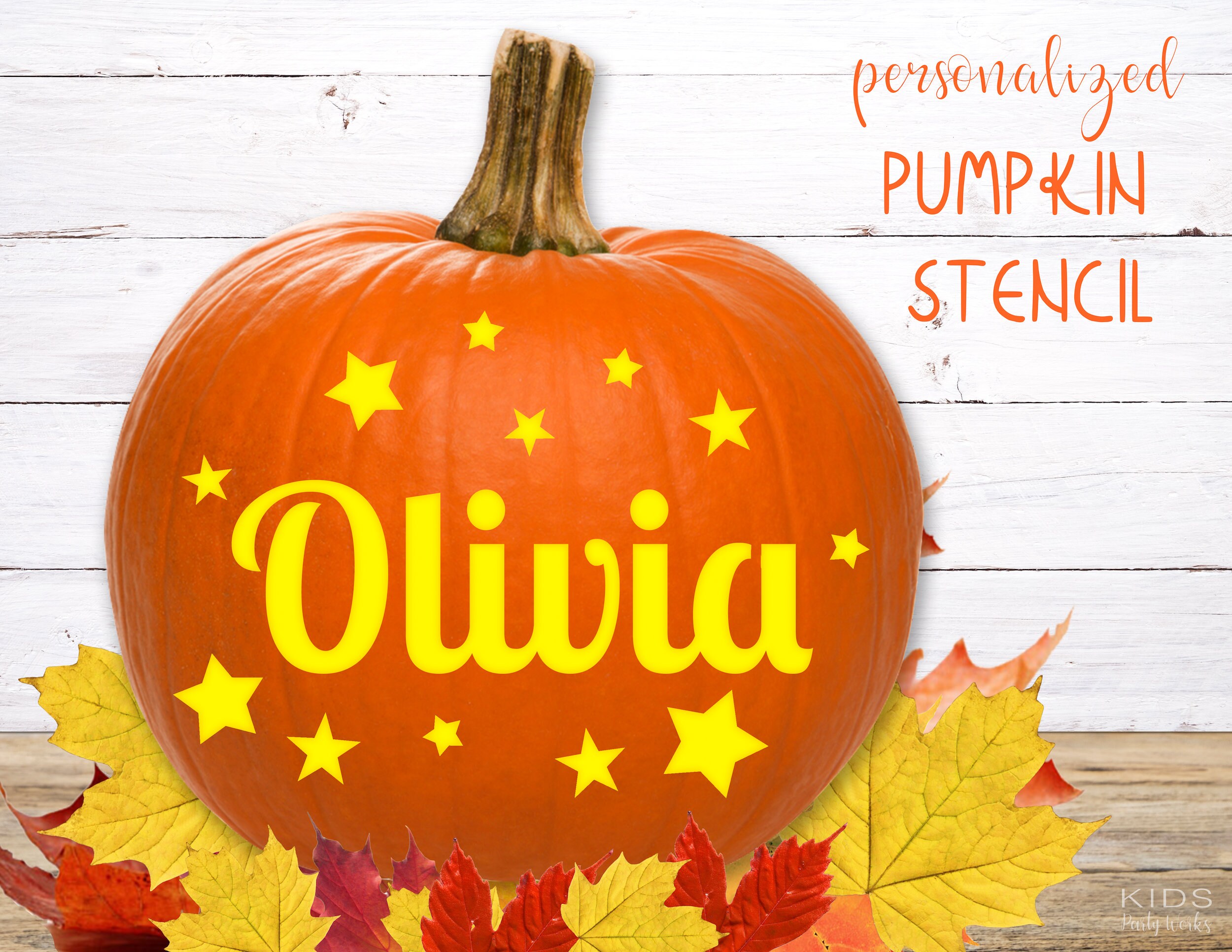 PRINTABLE Name Pumpkin STENCIL Personalized Pumpkin STENCIL - Etsy