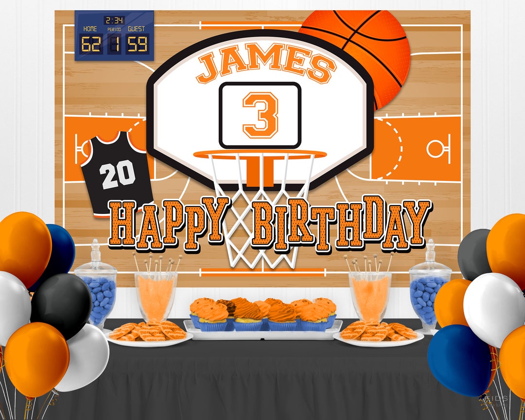 Basketball Backdrop, Basketball Party, Basketball Banner, Party ...