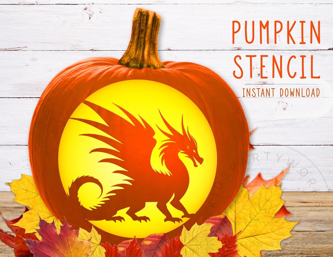 Dragon Pumpkin Design Easy
