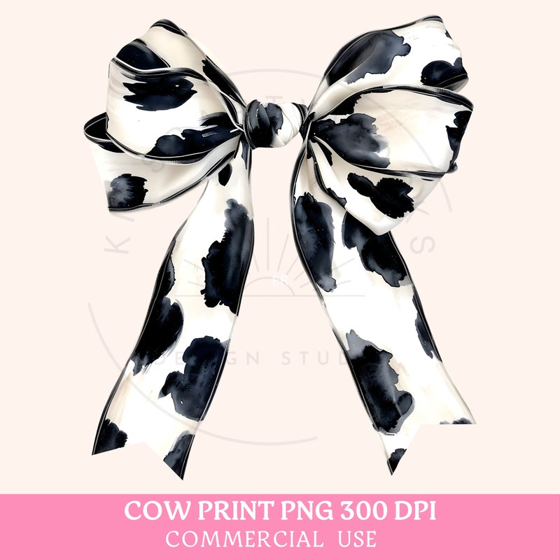 Cow With Bow Svg - Etsy