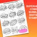 COMIC Bubble DIGITAL STAMPS - Superhero Word Bubbles - Superhero ...