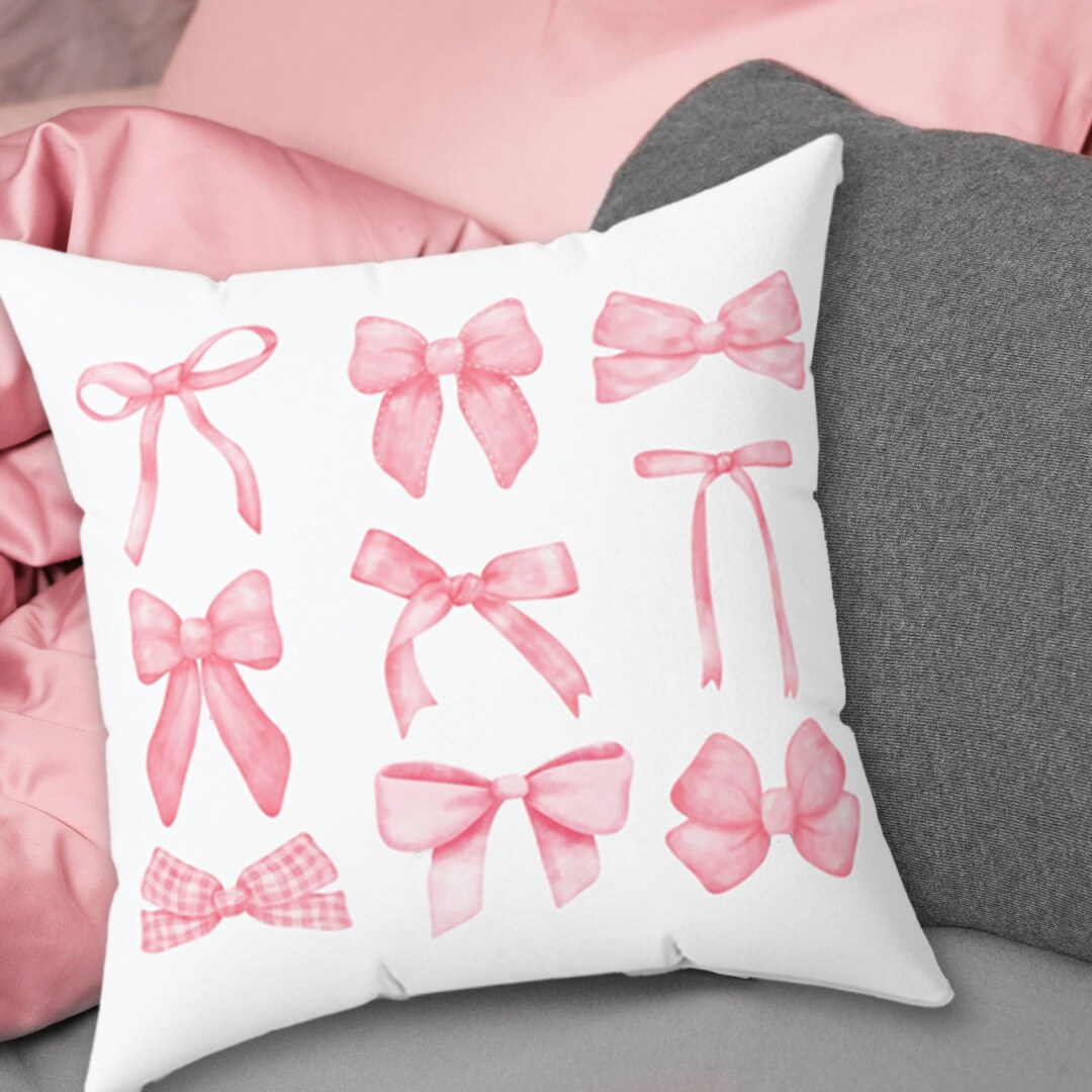 Pink Bows PNG, Coquette Home Decor, Bow Collage PNG, Girly Girl Pink ...