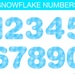 Numbers Clipart Snowflakes Number Clipart Number Iron-on Birthday ...