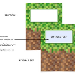 Kids Printable BINDER COVERS, Gamer Binder Covers, 1 Personalized Cover ...