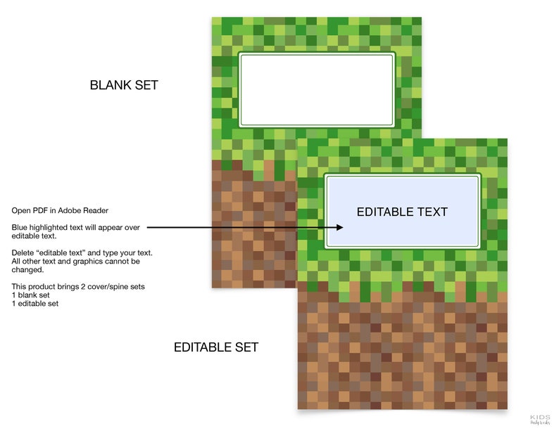 Kids Printable BINDER COVERS, Gamer Binder Covers, 1 Personalized Cover ...