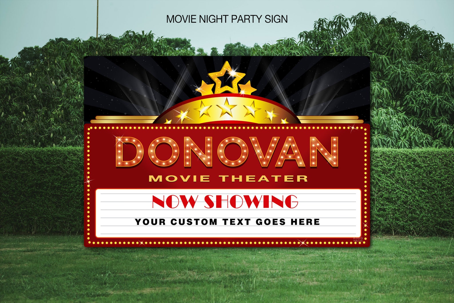 Movie Theater Sign Movie Night Party Movie Birthday Theater - Etsy