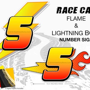 Race Car Number 5 - Cars Party - Race Car Birthday - Race Car ...