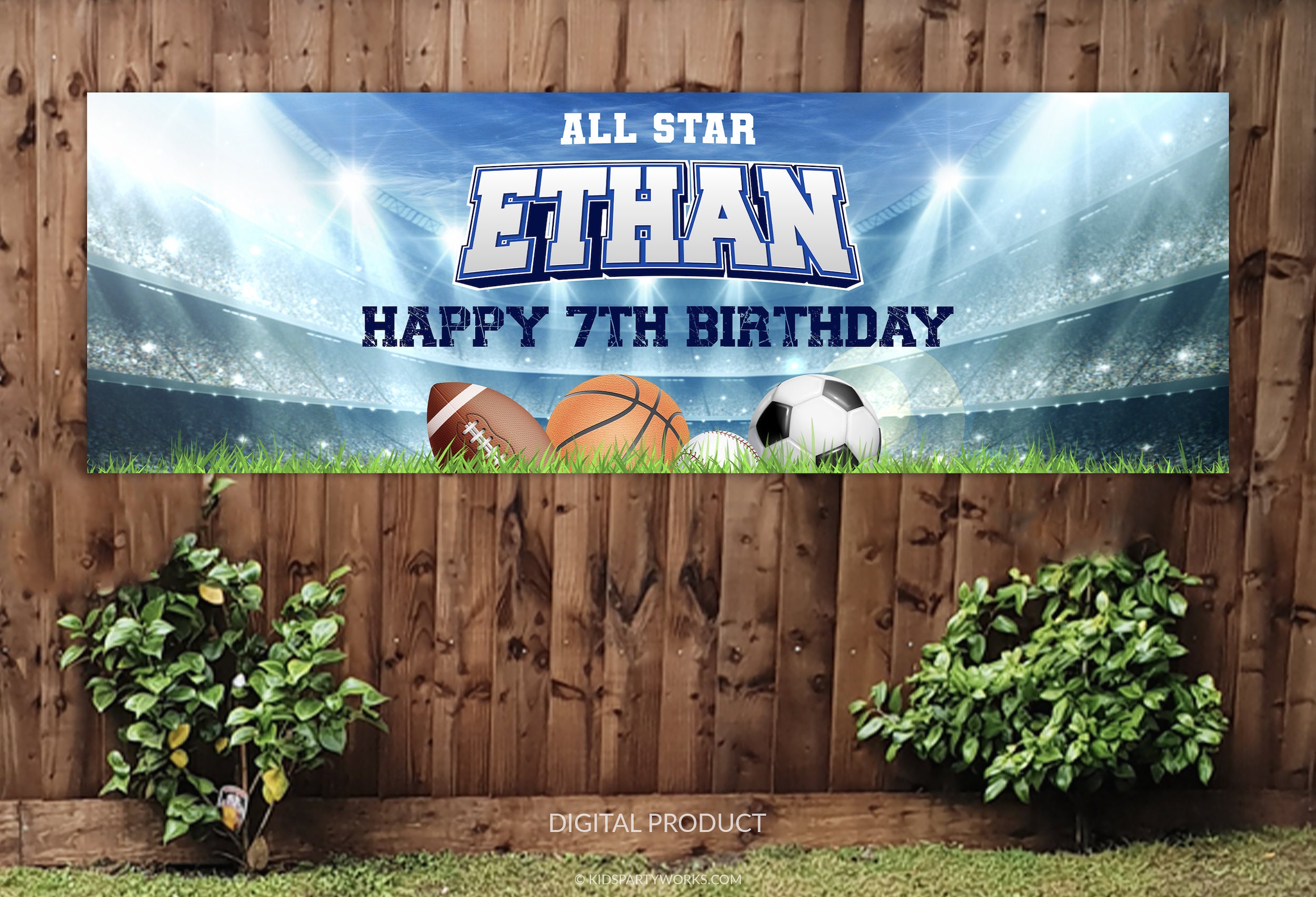 All Star Backdrop Printable Sports Backdrop Football - Etsy