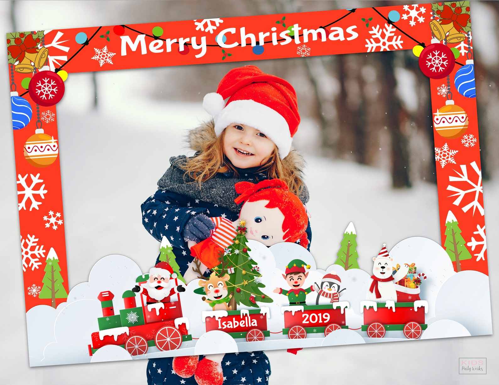 Christmas Photo Booth Frame Personalized Custom Merry - Etsy