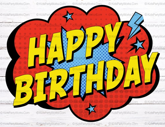 Superhero birthday store