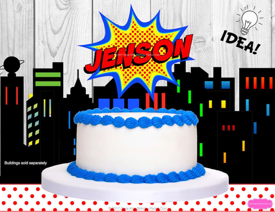 Superhero Name Sign Superhero Birthday Superhero - Etsy