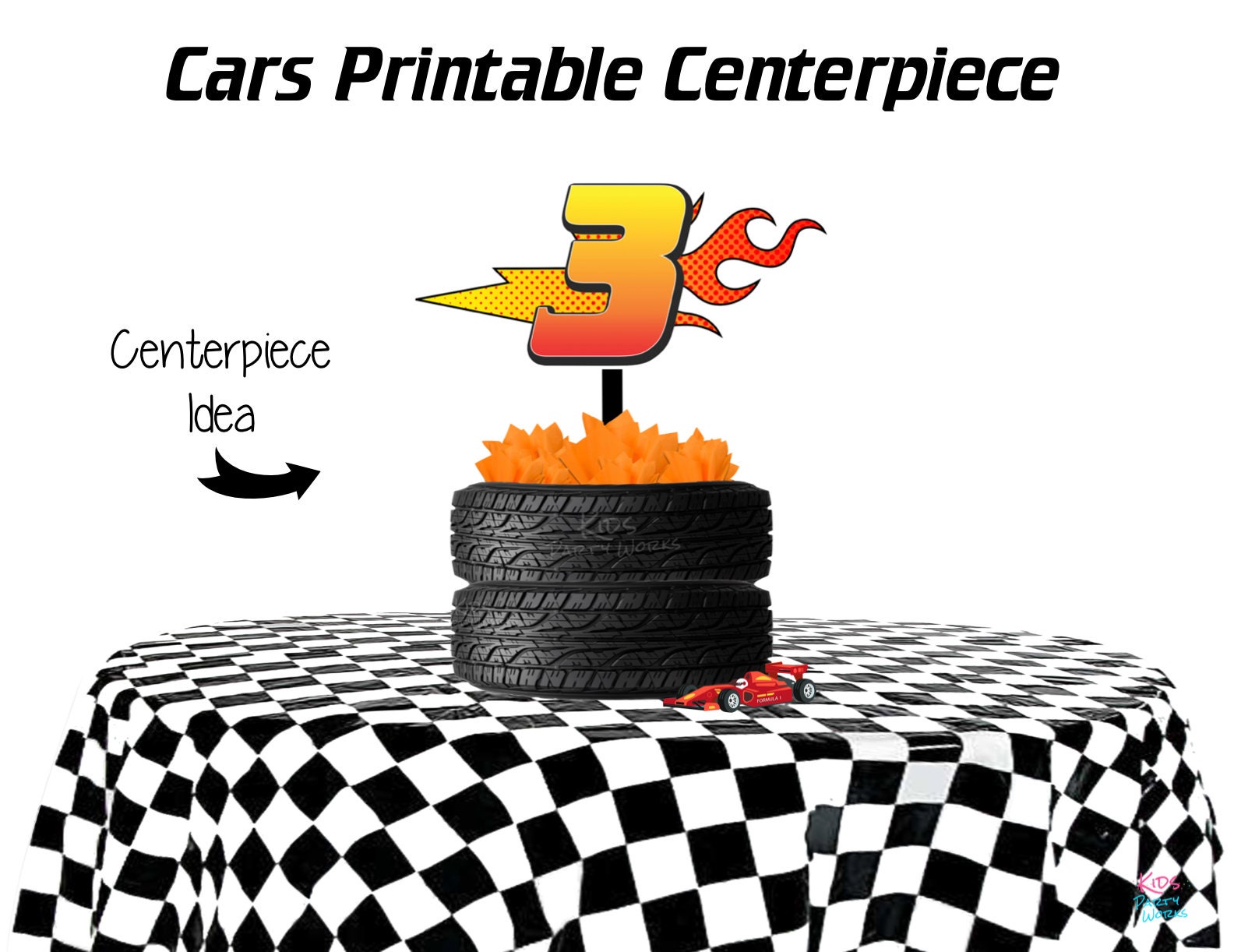 Race Car Number 3 Race Car Birthday Lightning Bolt Number - Etsy