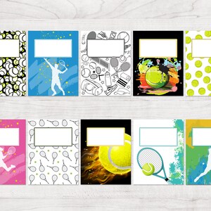 BINDER COVERS Printable Editable, Back to School, Tennis Binder Covers ...